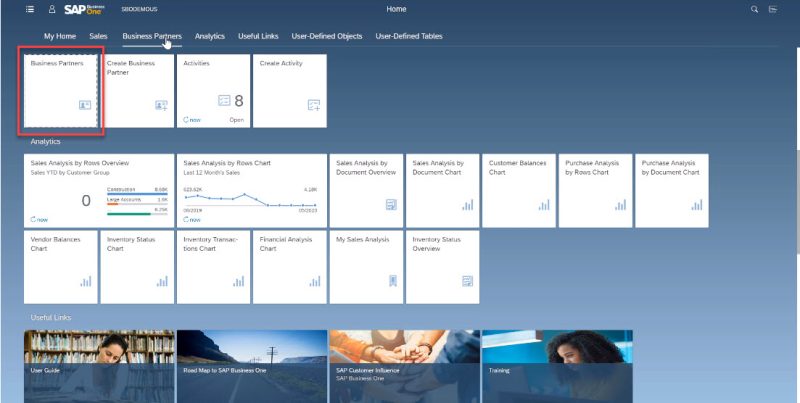Using the SAP Business One Web Client - Part Seven: Managing Business ...